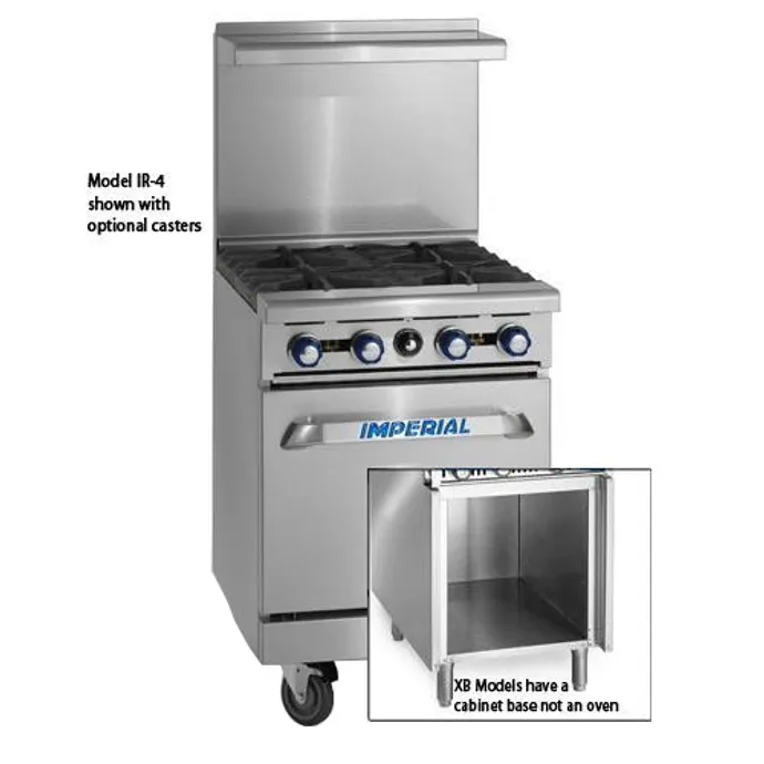 Imperial - IR-4-S18-XB - 36 in 4-Burner Gas Range w/ Cabinet Base ...