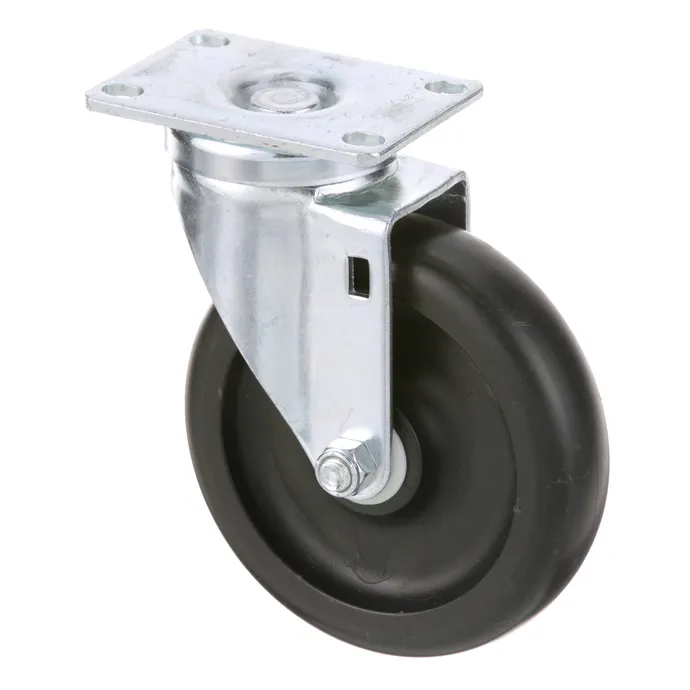 5 in Black Swivel Plate Caster | TundraFMP