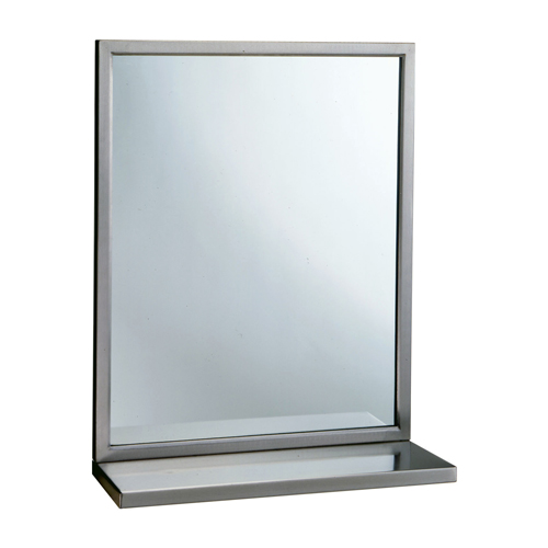 Bobrick - 292 1836 - Welded-Frame 18 in x 36 in Mirror with Shelf