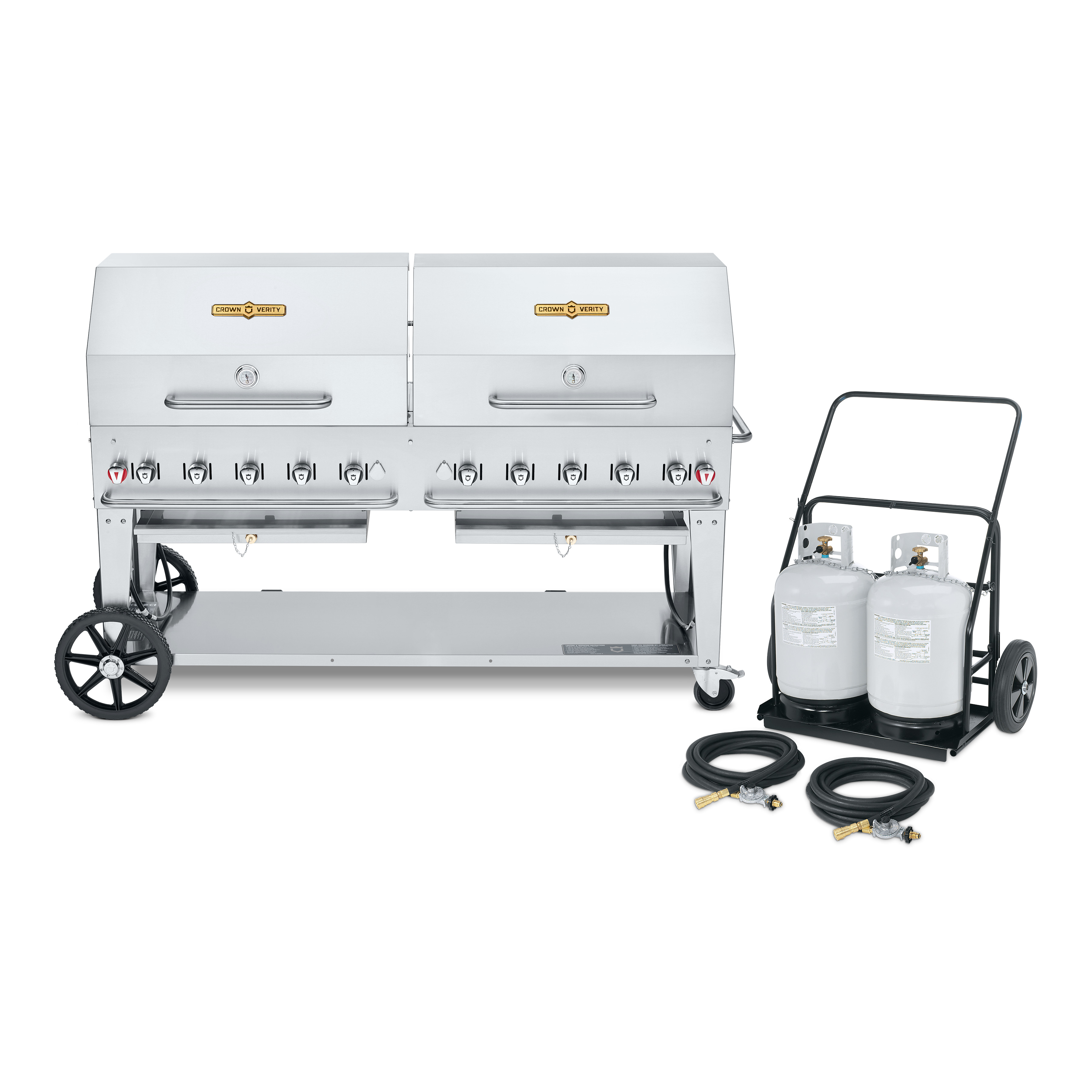 Crown Verity - CV-MCC-72RDP - 70 in X 21 in Mobile Propane Grill ...