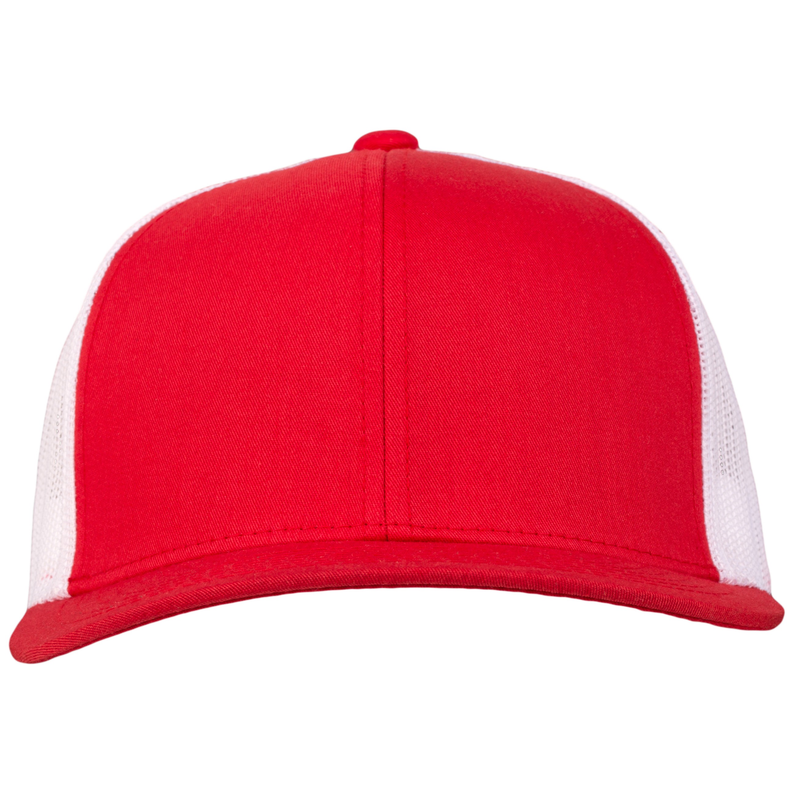Pacific Headwear - 104CREDW - Red and White Trucker Hat