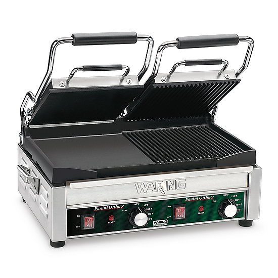 Waring - WDG300 - Double Panini Grill w/ Half Ribbed Plate | TundraFMP