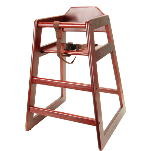Winco - CHH-103 - Mahogany Finish Wood High Chair